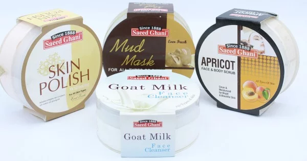 Saeed Ghani Facial Pack Apricot Scrub Skin Polish Mud Mask Goat Milk Cleanser